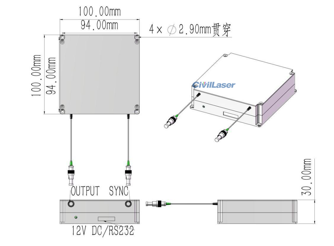 1550nm 10KW Peak Power High Power Nanosecond Pulse Ultra-fast Fiber ...