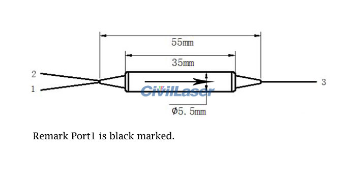 1480nm 1x2 PM Fiber Coupler Polarization Beam Splitter Slow Axis