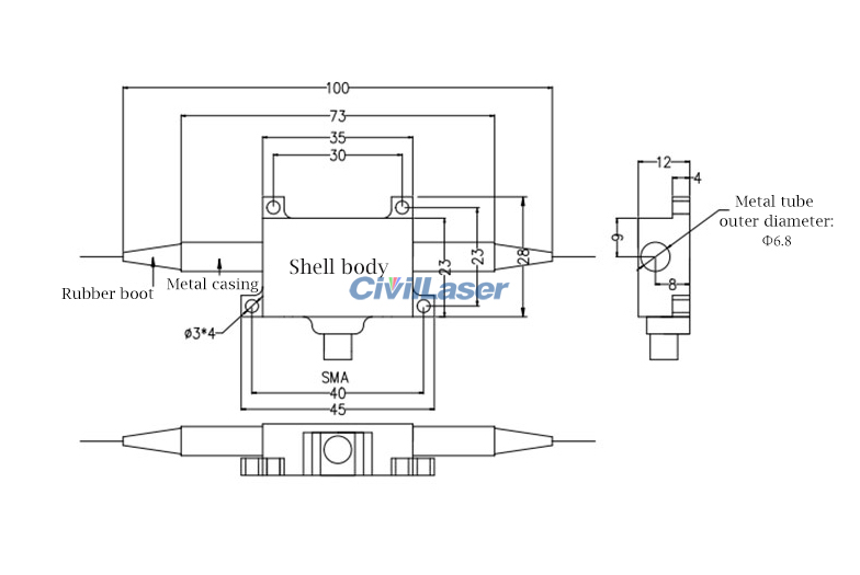 1550nm 200MHz High Frequency Fiber Coupled AOM Acousto-Optic Modulator