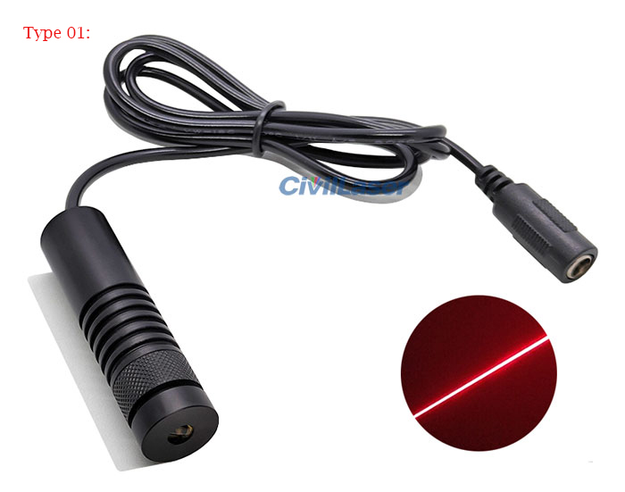 635nm 30mW~150mW Focus Adjustable Laser Module Red Line Laser Φ16X60mm