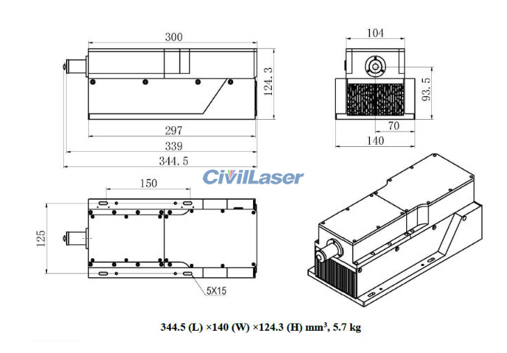 2096nm 1000mW IR DPSS Laser Lab Laser System Invisible Laser Output