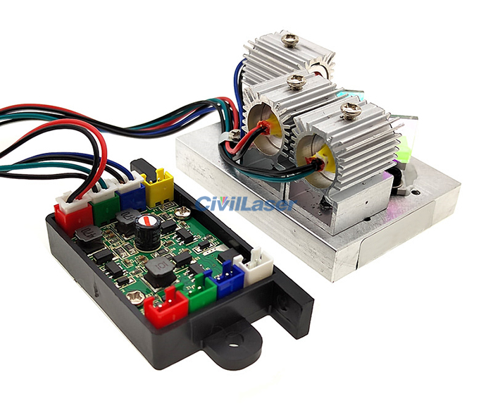 638nm 180mW 505nm 200mW 450nm 620mW RGB 1W Synthetic White TTL Laser Module