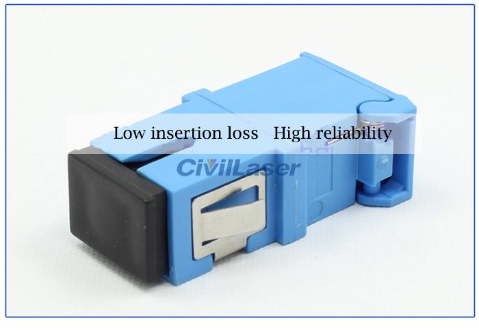 Side Flip Fiber Coupler Single Mode Single Core Fiber Optic Adapter