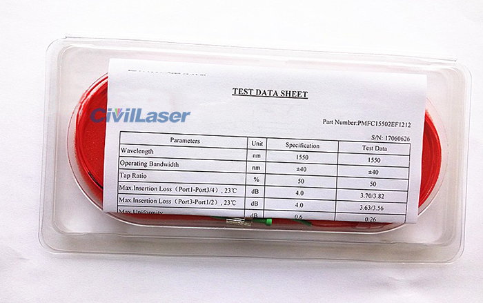 2X2 PM Fiber Coupler 1064nm 1490nm 1310nm 1550nm Polarization ...