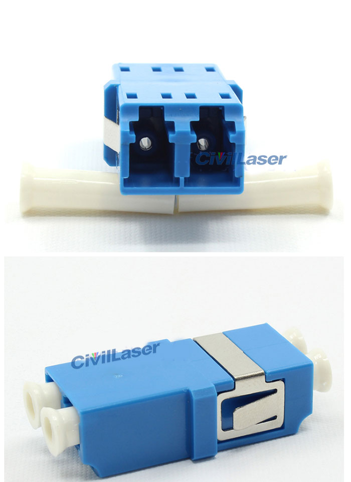 LC Integrated Type Single Double Core Fiber Optic Adapter