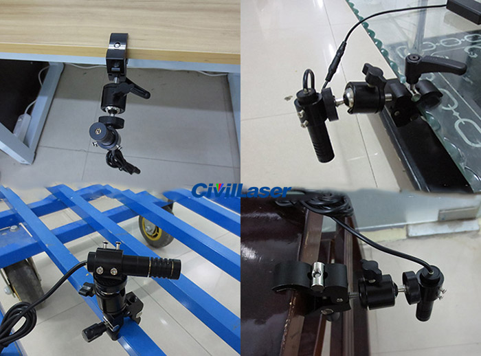 Universal bracket Ball Head Metal Clip 360° Rotating Shelf Laser Module ...