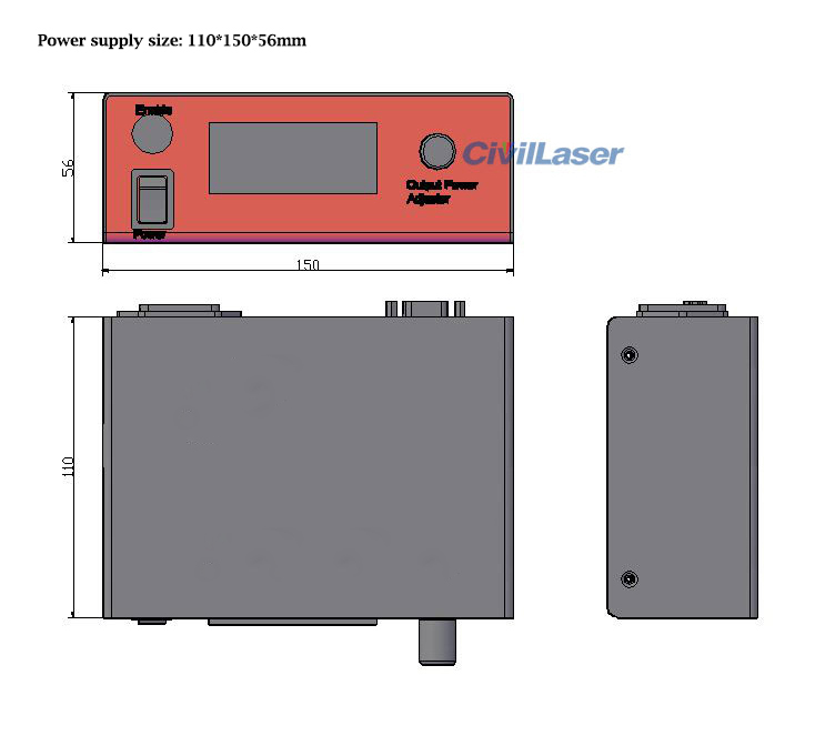 785nm 1~80mW Output Power Adjustable SM Fiber Coupled Laser