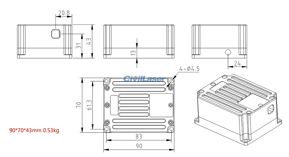 RGB White Laser Module 3W/5W/6W High Power Laser Source TTL & Analog ...