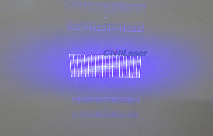 26.1° 20*20 400 Rectangles Laser Module Grid Red/Green/Blue Diode Laser