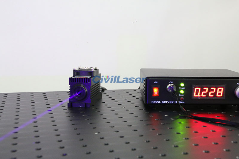 TEM00 405nm 100mW Blue Violet Semiconductor Laser with Power Supply