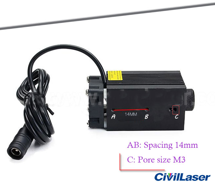 405nm 300mw~500mw blue-violet laser diode module DC 12V with cooling ...