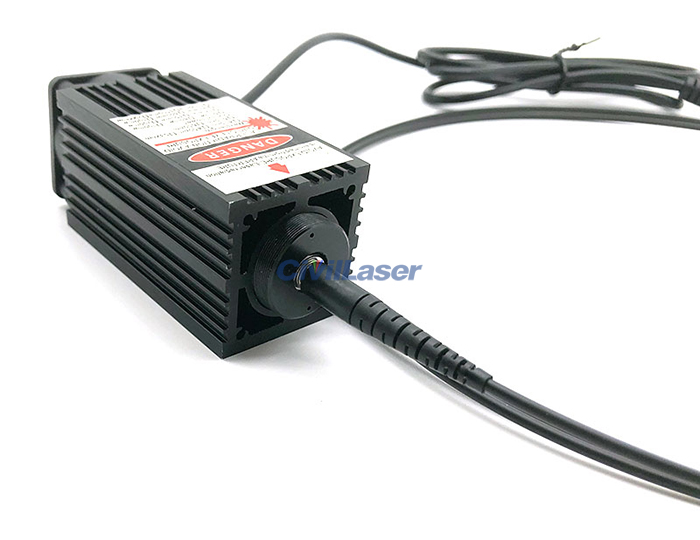 405nm 50mW~400mW Multimode Fiber Laser Module Blue-violet Laser Spot