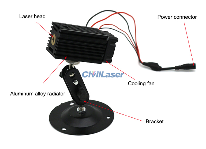 445nm 1000mW High Power Blue Laser Module Thin Light Beam