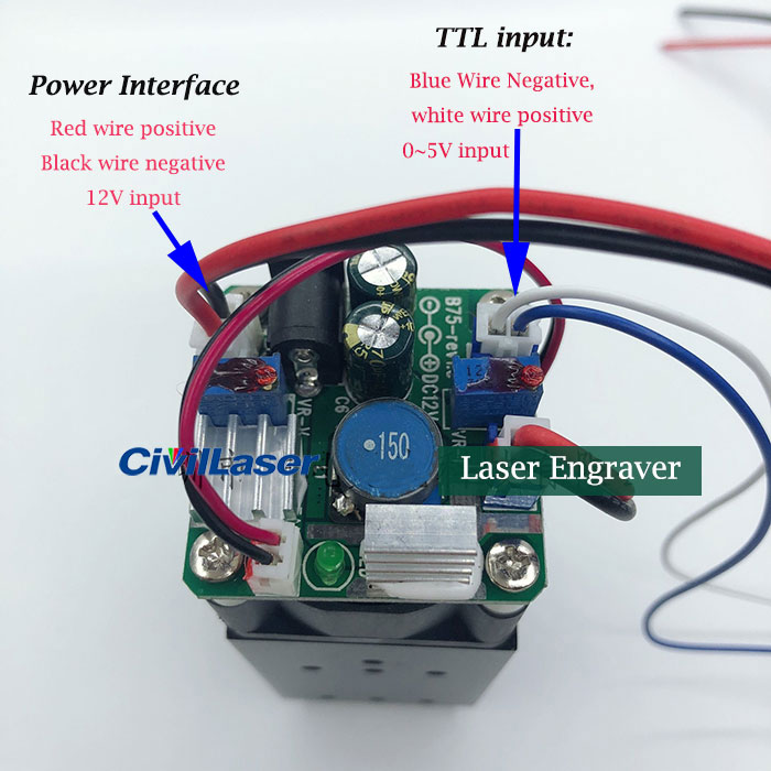 Laser Marking Machine 450nm 4.5W 5.5W Laser Module With TTL Modulation