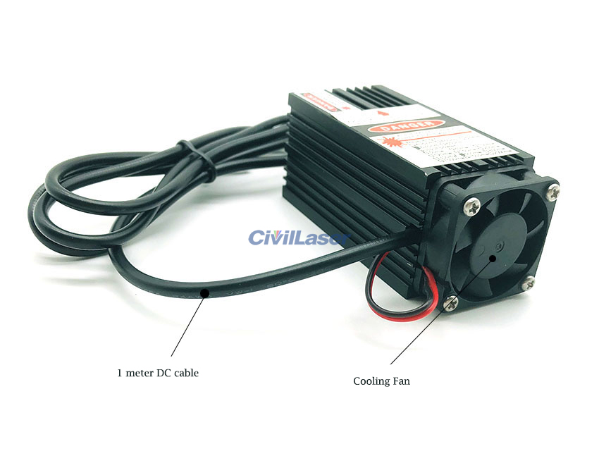 High Power Blue Laser 450nm 1600mW 2500mW Laser Diode Module Line