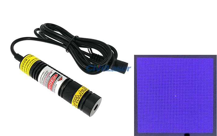 450nm 80mW Blue Structured Light Source 50x50 Grid Vision Grating ...