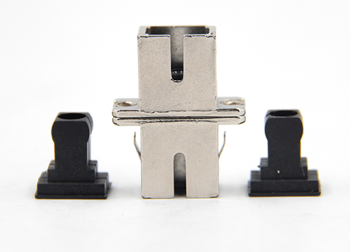 SC Metal Optical Adapter Single Mode Single Core Flange