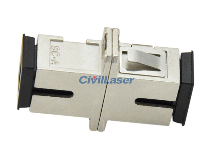 SC Metal Optical Adapter Single Mode Single Core Flange