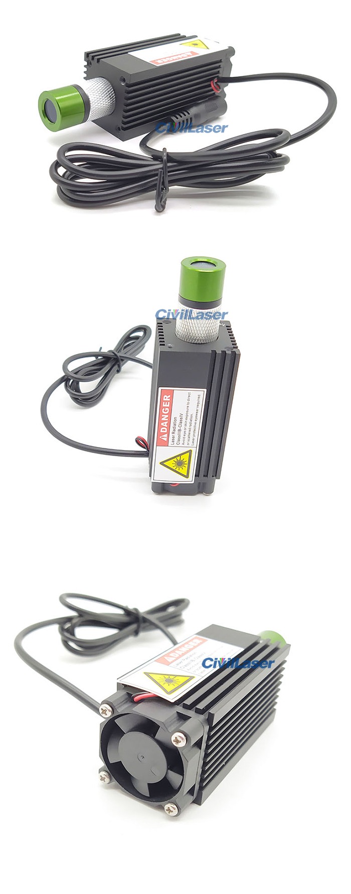 520nm 300mW~1000mW Green Laser Module Line Focus Adjustable