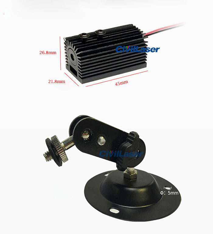 Long-distance Irradiation Laser 520nm 600mW Green Dot Laser Module