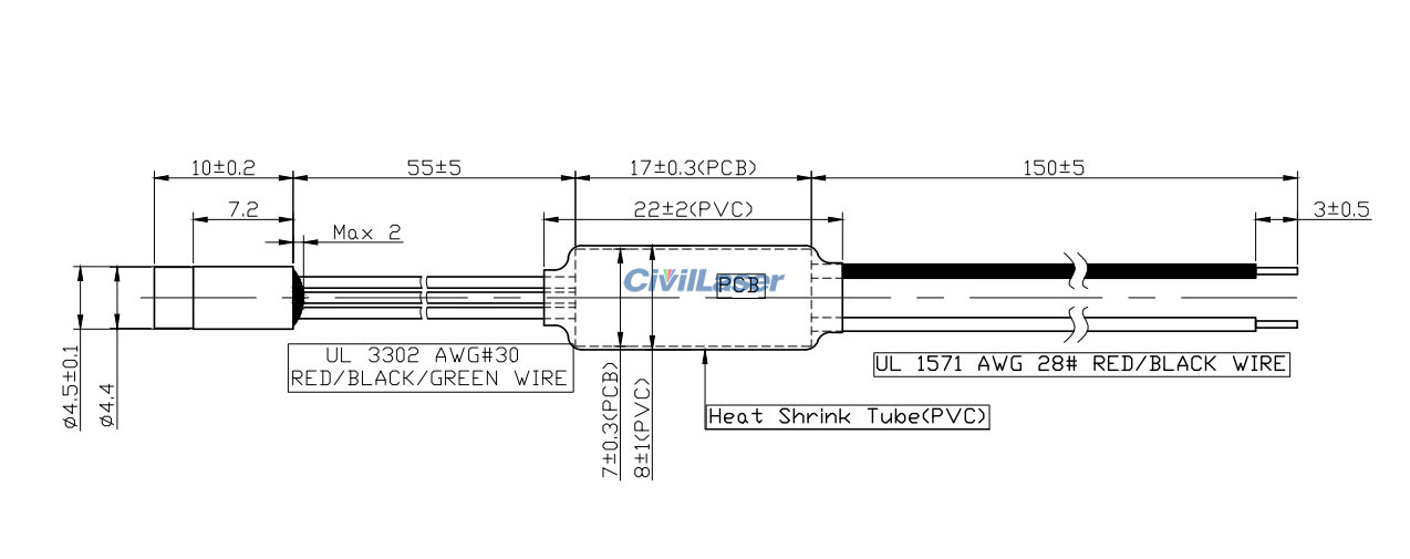 Ultra-Small Size Laser 520nm 5mW Green Laser Diode Module Dot Φ4.5x10mm