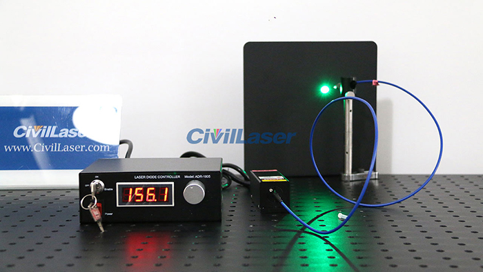 520nm 40mW SM Fiber Coupled Laser Output Power Adjustable