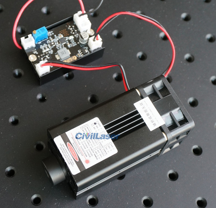 525nm 1W~2W High Power Laser Module Dot with Heat Sink Green Laser Beam