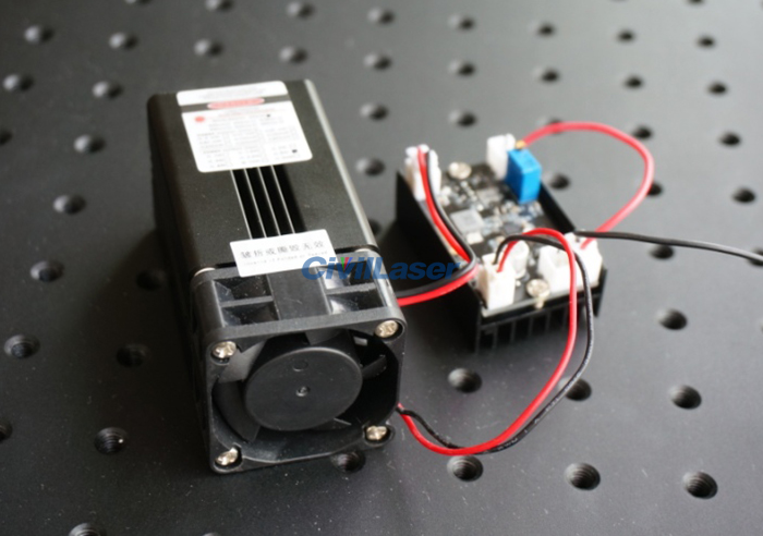 525nm 1W~2W High Power Laser Module Dot with Heat Sink Green Laser Beam