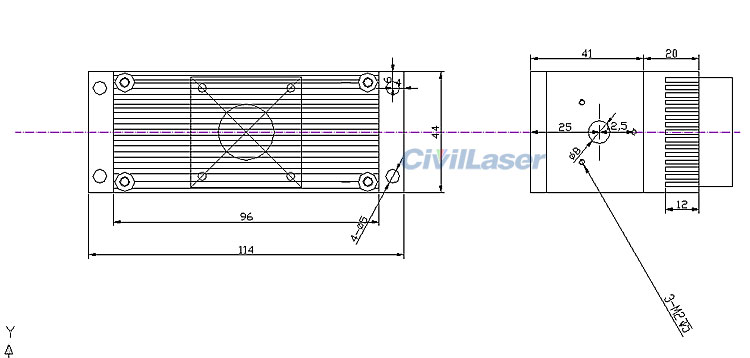 525nm 1300mW Green Semiconductor Laser Lab Laser System