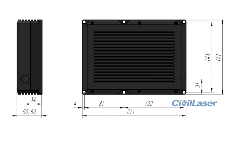 525nm 16W Green Semiconductor Laser High Power Laser Source