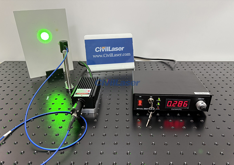 High Precision 530nm±0.5nm 1440mW Fiber Coupled Laser Lab Laser System