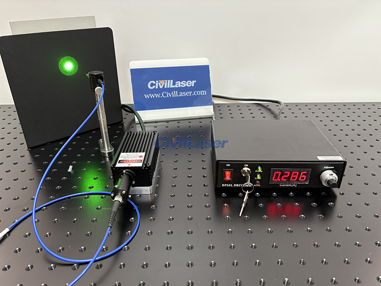 High Precision 530nm±0.5nm 1440mW Fiber Coupled Laser Lab Laser System