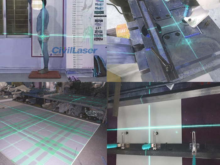 Green Portable Locator Dot/Line/Crosshair Optional 532nm 100mW Laser ...