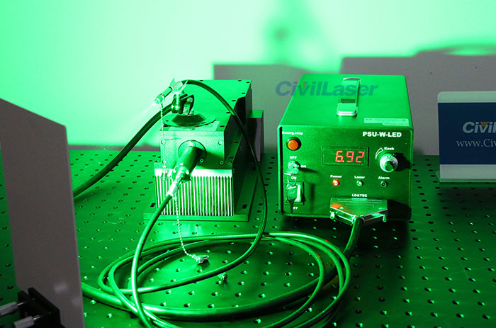 532nm 3.2W High Power Green Fiber Coupled Laser with power supply
