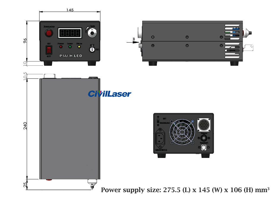 532nm 5W Green Laser Module/Automatic refrigeration/High Power DPSS ...