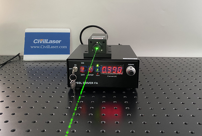 532nm 100mW Single Mode DPSS TEM00 Laser Narrow Spectrum Linewidth