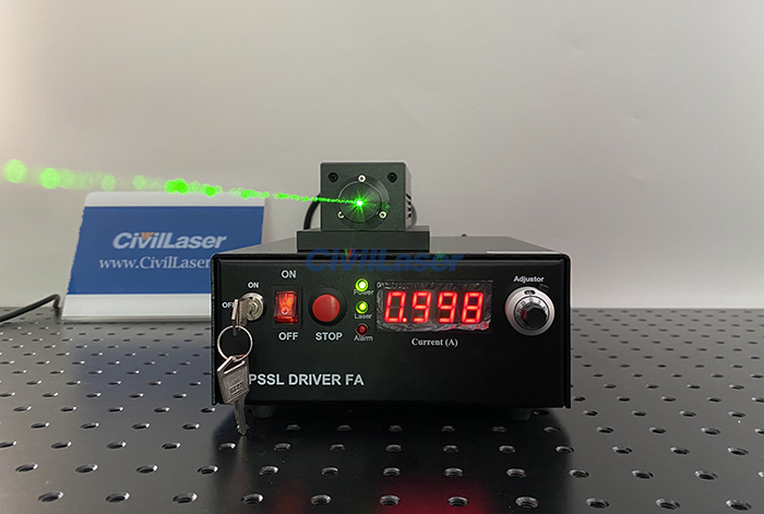 532nm 100mW Single Mode DPSS TEM00 Laser Narrow Spectrum Linewidth