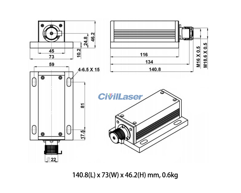 532nm 20mW TEM00 Single Longitudinal Mode Laser Narrow Linewidth Laser ...
