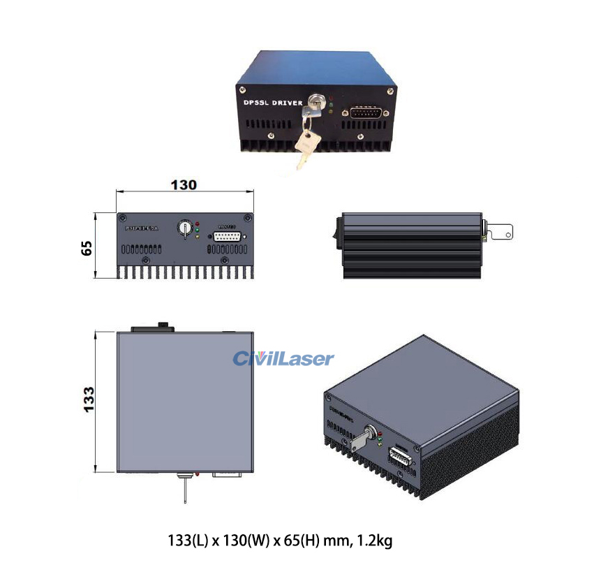 532nm 100mW Single Mode DPSS TEM00 Laser Narrow Spectrum Linewidth
