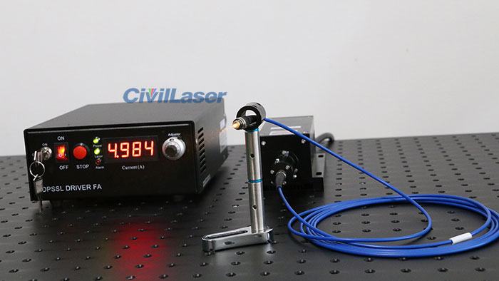 589nm 80mW Yellow laser Fiber coupled laser with power supply