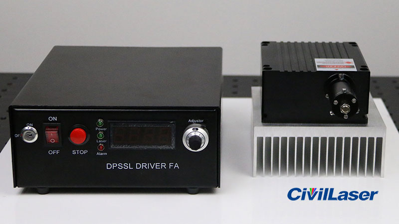 635nm 12W Fiber coupled laser system with adjustable power supply