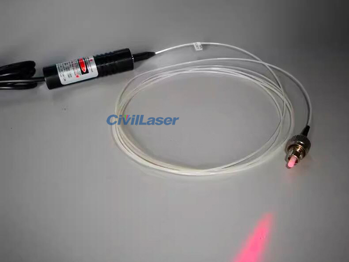 635nm 5~70mW Single-mode 4.5μm Pigtail Laser Module FC/PC FC/APC