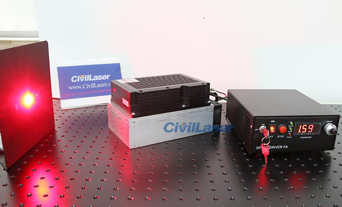 671nm 10000mW High Power Semiconductor Laser Laboratory Powerful Laser