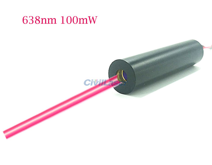 638nm 100mW Red Single-mode Laser Diode Module Dot Module 12x40mm