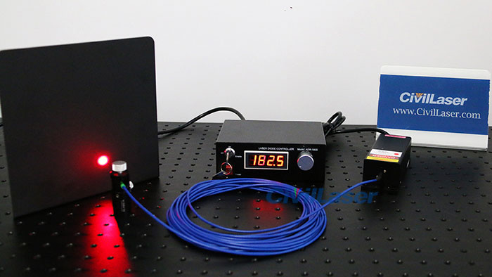 685nm 1~25mW Red Diode Laser Coupled PM Fiber Lab Laser System