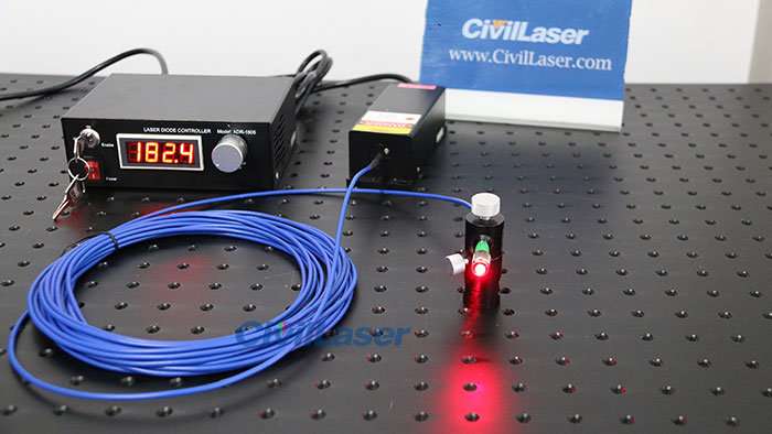 PM Fiber Laser Output 638nm 1~80mW Fiber Coupled Laser Source