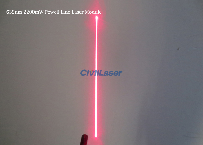 Powell Uniform Red Line Laser 639nm 220mW 2200mW High Power Laser Module