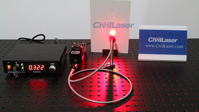 671nm 1500mW Red Fiber Coupled Laser Lab Semiconductor Laser System