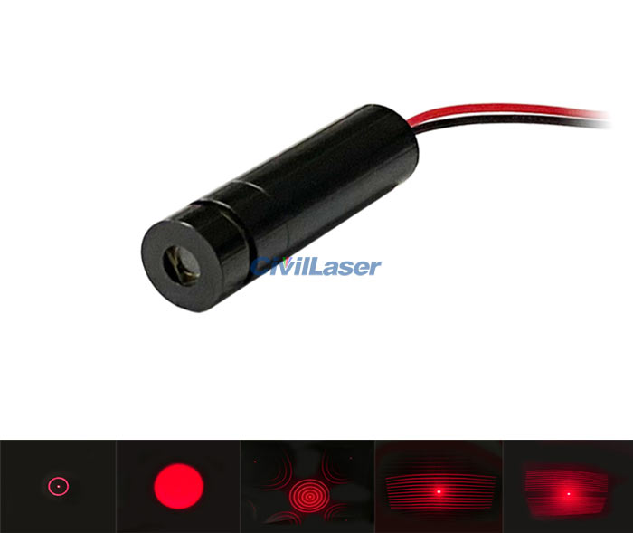 Raster Pattern Laser Module 658nm 100mW Red Diode Module Patterns Optional