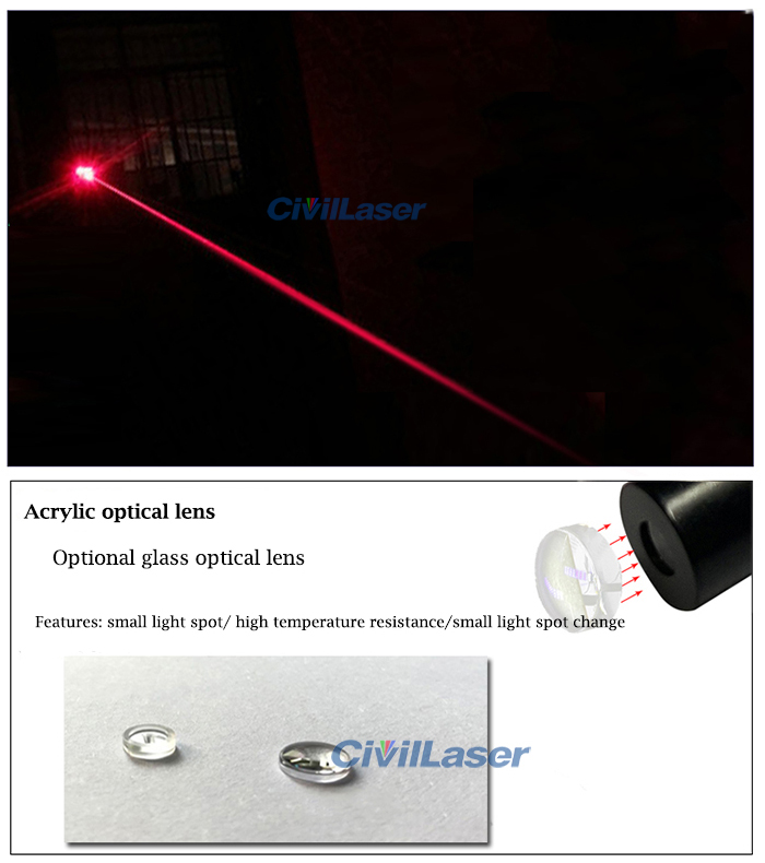 Ultra-small Spot Laser 658nm 100mW Red Laser Module Dot Long-distance ...